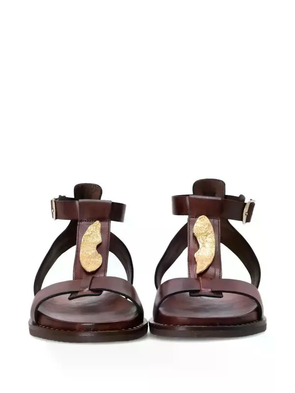 KOTRIS SANDALS T-strap Leather Sandals