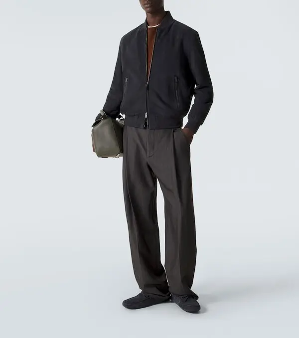 TOD'S Suede Bomber Jacket