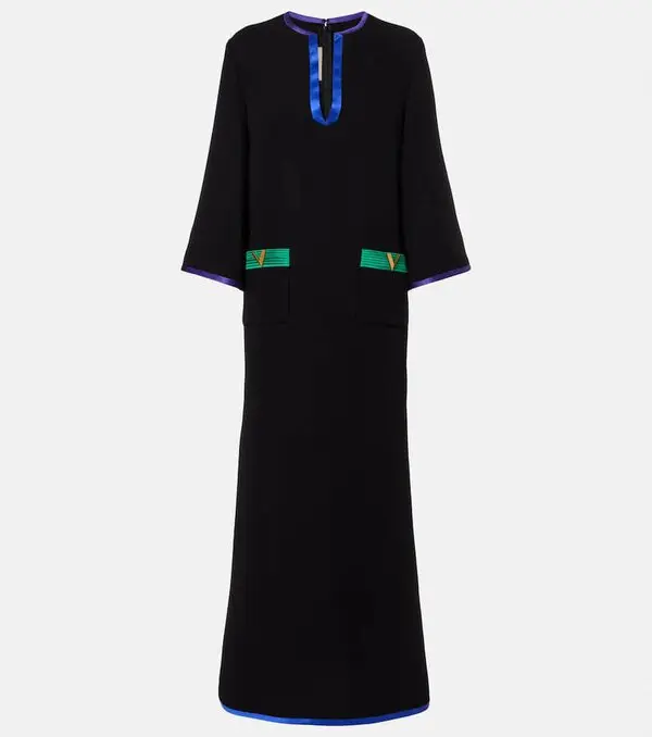 Valentino Garavani Vgold Cady Couture Maxi Dress - Black