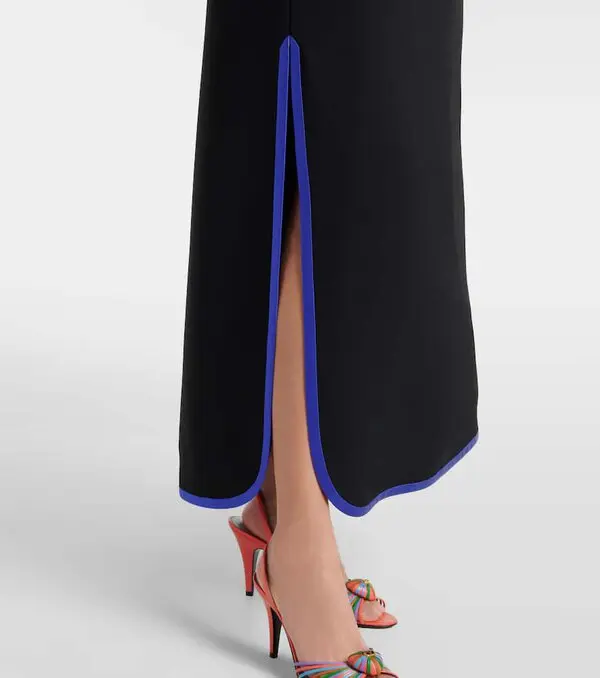 Valentino Garavani Vgold Cady Couture Maxi Dress - Black