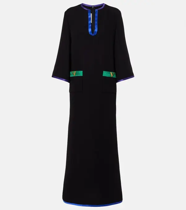 Valentino Garavani Vgold Cady Couture Maxi Dress - Black