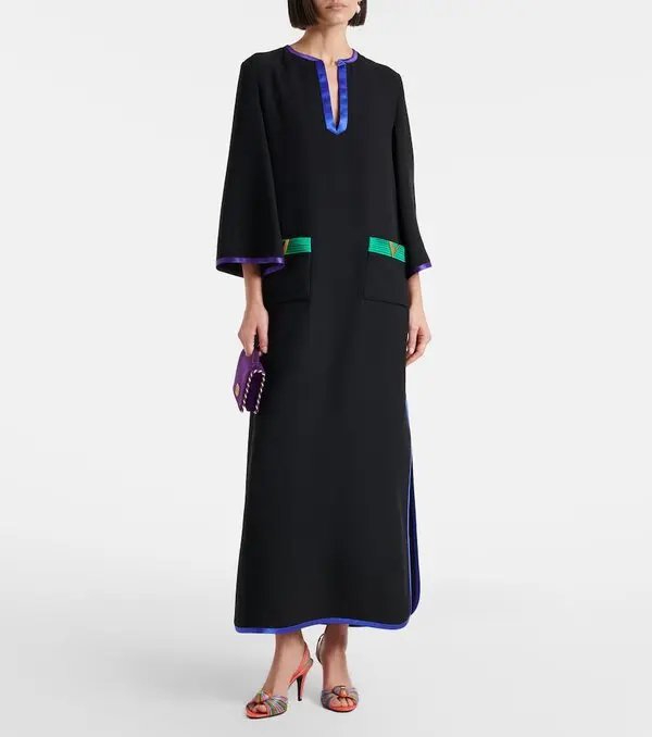 Valentino Garavani Vgold Cady Couture Maxi Dress - Black