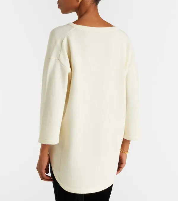 Valentino Garavani V-neck Virgin Wool Sweater - White