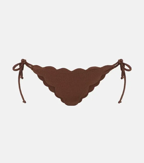 Marysia Mott Scalloped Bikini Bottom - Brown