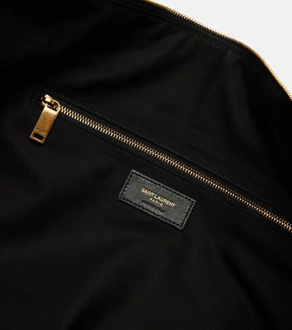 Saint Laurent Amalia Cassandre Leather Shoulder Bag - Black