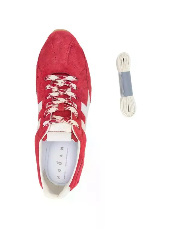 Hogan 86er Side Stripe Sneakers - Red