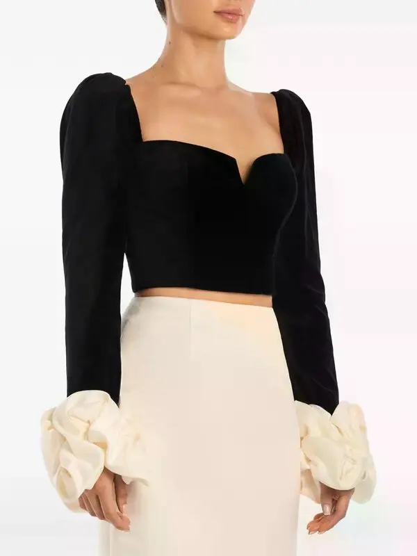 POST MERIDIEM Velvet Top - Black