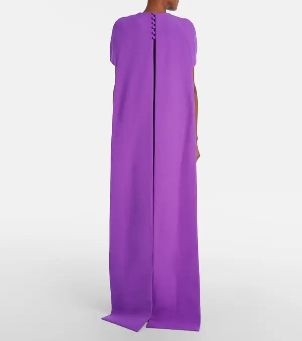 Safiyaa Ginko Caped Gown - Purple