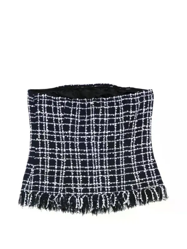 THELAURENT Tweed-effect Corset Blouse