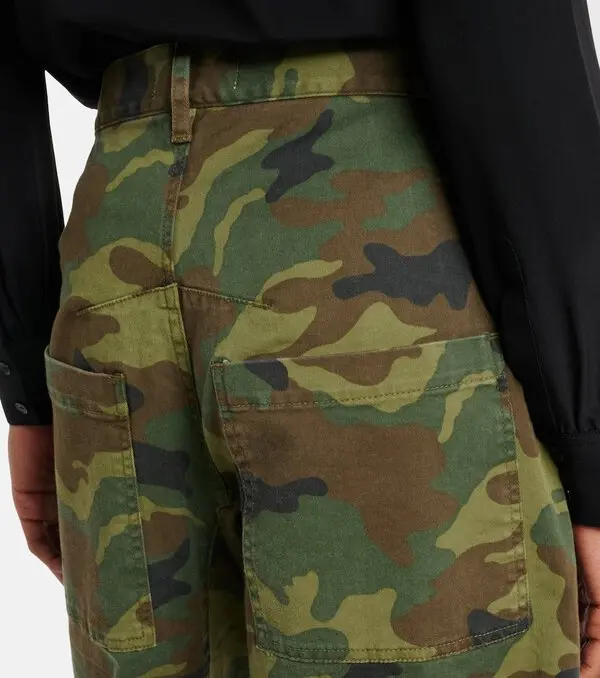 NILI LOTAN Shon Camouflage Barrel-leg Pants - Green