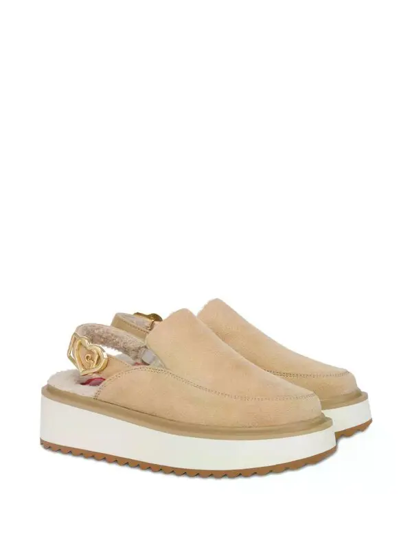 Moschino Heart-buckle Platform Mules