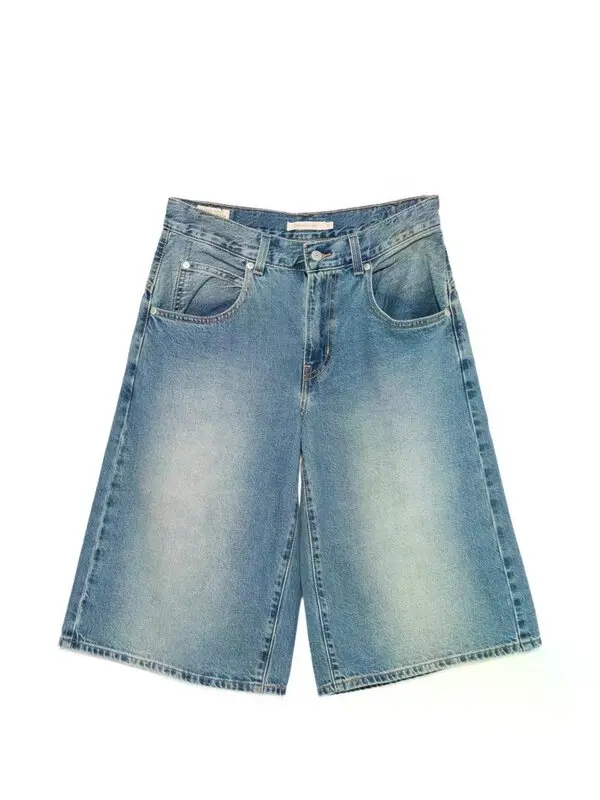 LEVI'S Baggy Wide Leg Denim Shorts With Button Fly