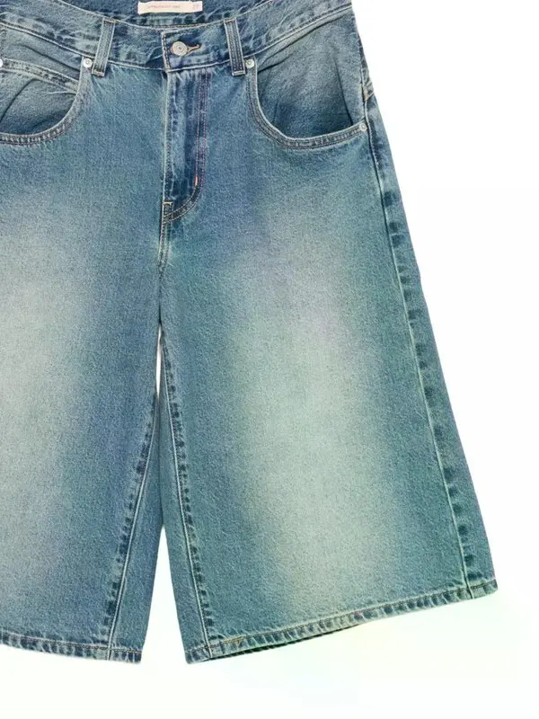 LEVI'S Baggy Wide Leg Denim Shorts With Button Fly