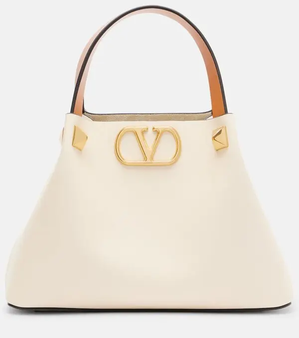 Valentino Garavani Vlogo Small Leather Top-handle Bag - White