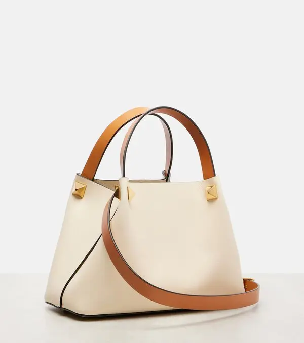 Valentino Garavani Vlogo Small Leather Top-handle Bag - White