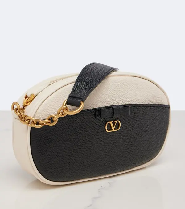Valentino Garavani Vlogo Mini Leather Top-handle Bag - Black