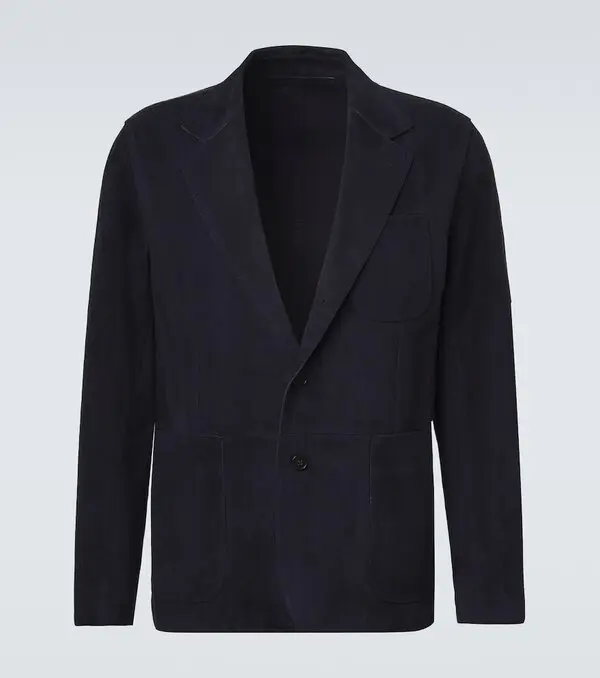 Ralph Lauren Purple Label Suede Blazer - Blue