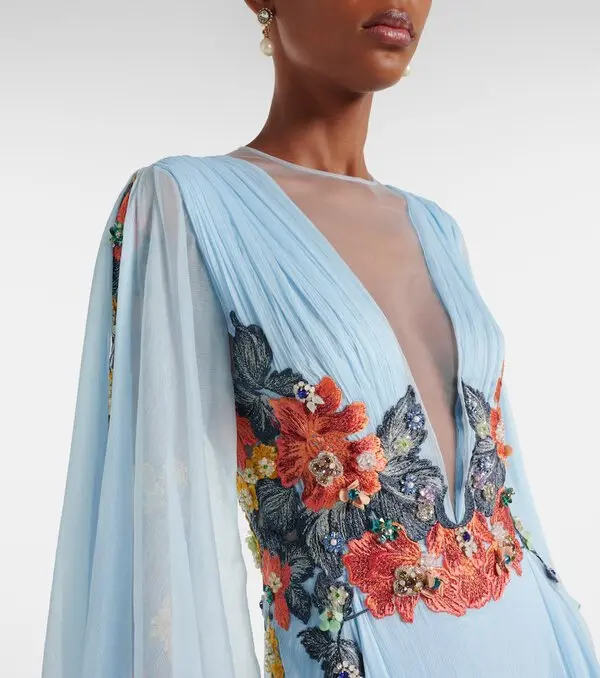 costarellos blue dress Costarellos V-neck Pleated Dress