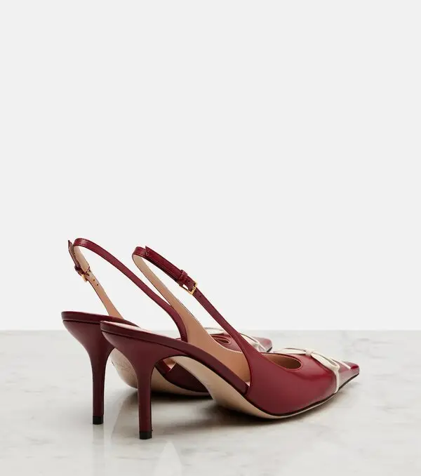 Valentino Garavani Bepointy 80 Patent Leather Slingback Pumps - Red
