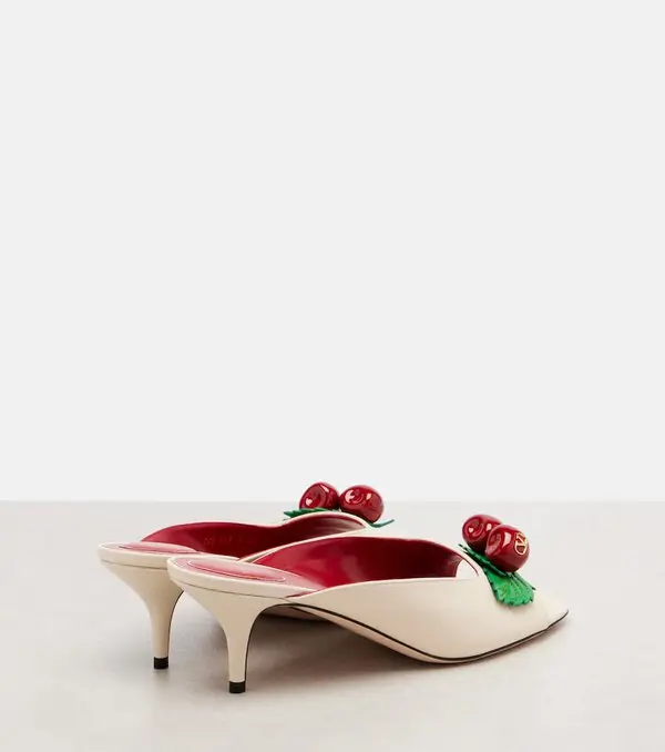 Valentino Garavani Cherryfic Leather Mules