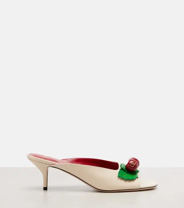 Valentino Garavani Cherryfic Leather Mules