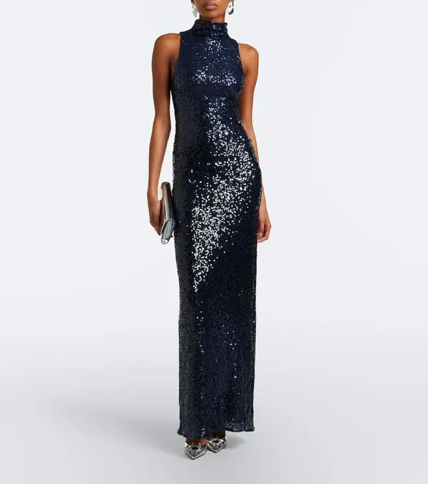Christopher Esber Sequined Gown - Blue