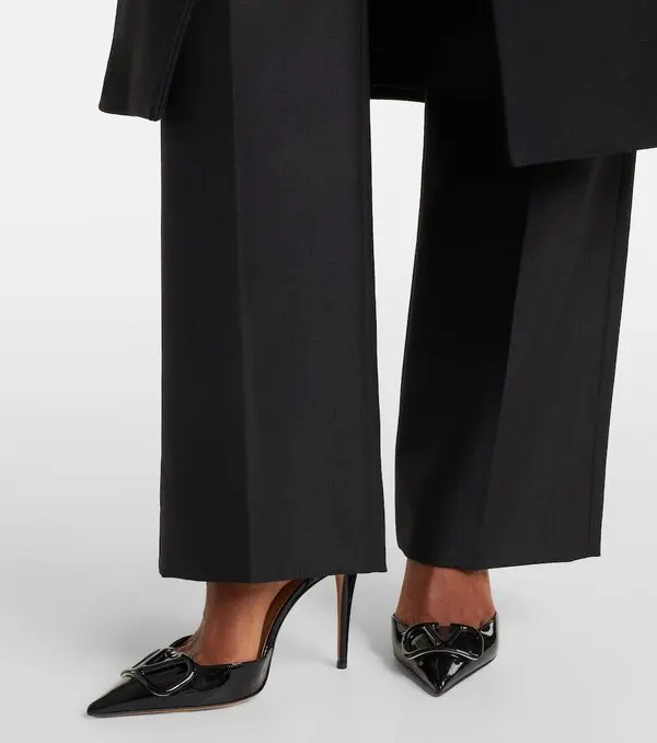 Valentino Garavani D'orsay 100 Patent Leather Pumps - Black