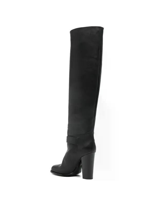 Dolce & Gabbana Leather Buckled Knee-high Boots