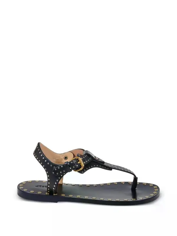 Isabel Marant Étoile Joony Studded Buckle Sandals - Black