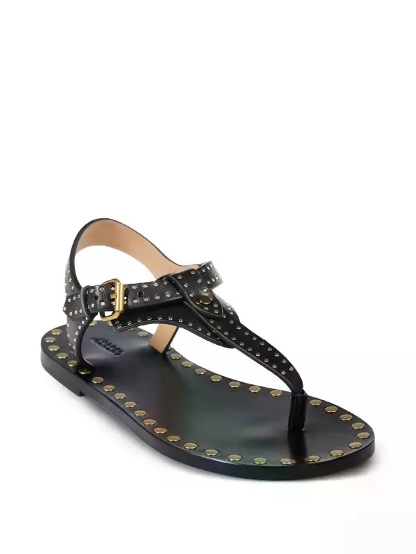 Isabel Marant Étoile Joony Studded Buckle Sandals - Black