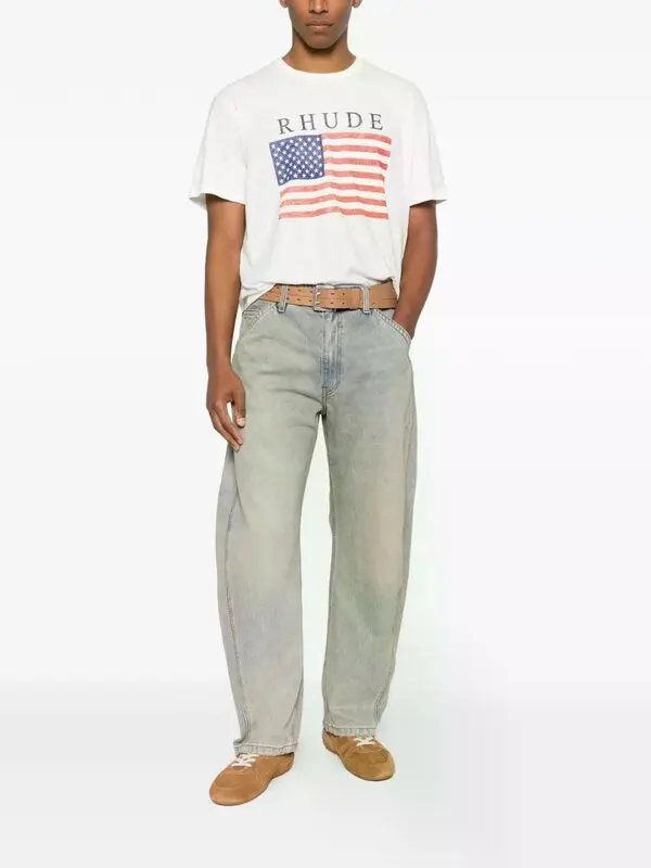 Rhude Usa Flag T-shirt