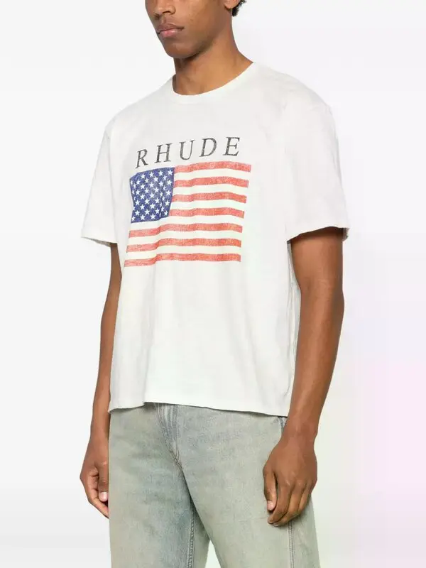 Rhude Usa Flag T-shirt