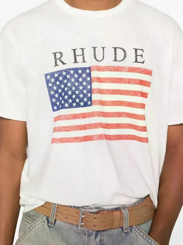 Rhude Usa Flag T-shirt