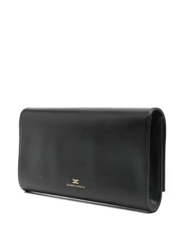 Elisabetta Franchi Logo Detail Clutch - Black