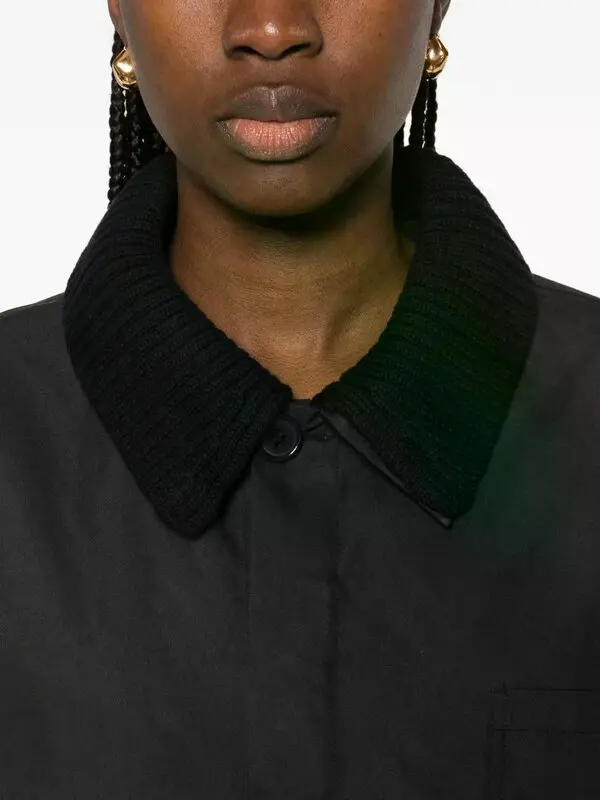 P.a.r.o.s.h Belted Knit-collar Jacket