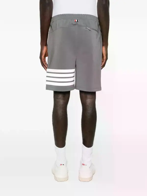 Thom Browne Stripe-detail Straight Leg Shorts - Grey