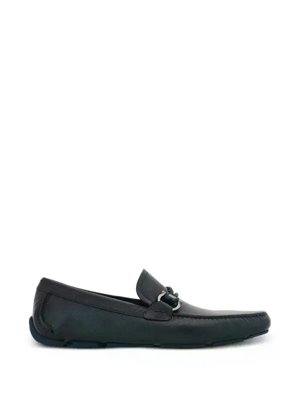 FERRAGAMO Gancini Hardware Loafers - Blue