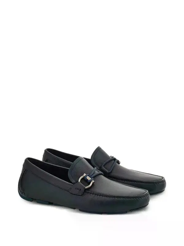 FERRAGAMO Gancini Hardware Loafers - Blue
