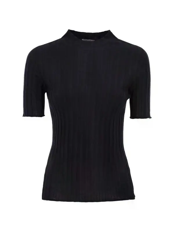 Peserico Ribbed Short-sleeve Sweater