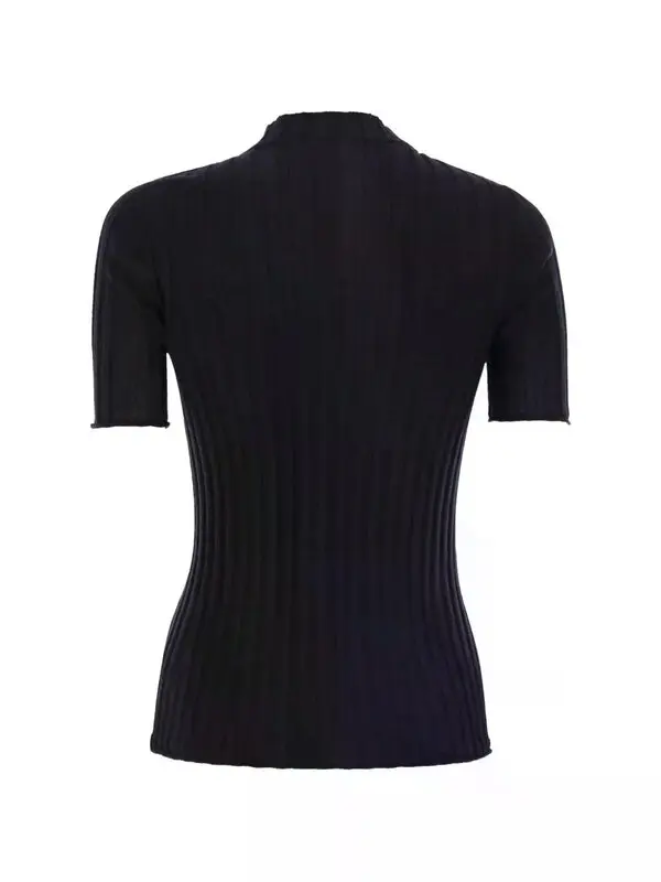 Peserico Ribbed Short-sleeve Sweater