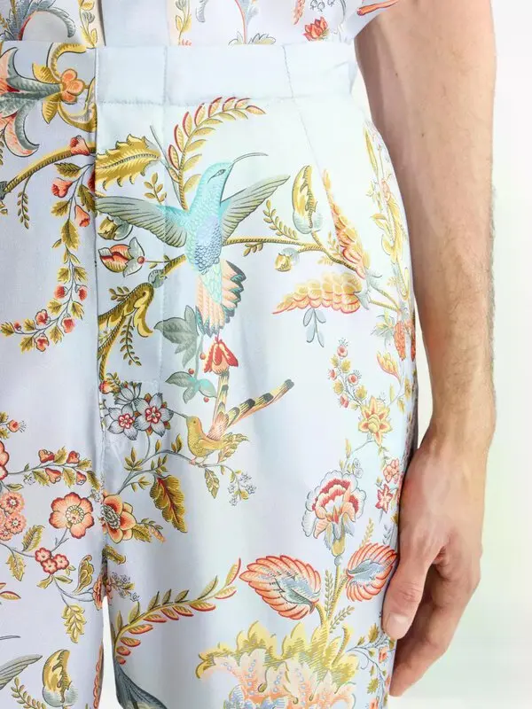 Etro Printed Silk Trousers