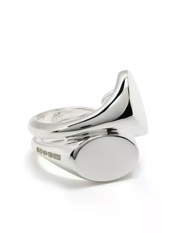 SWEETLIMEJUICE Logo Engraved Signet Ring - Silver