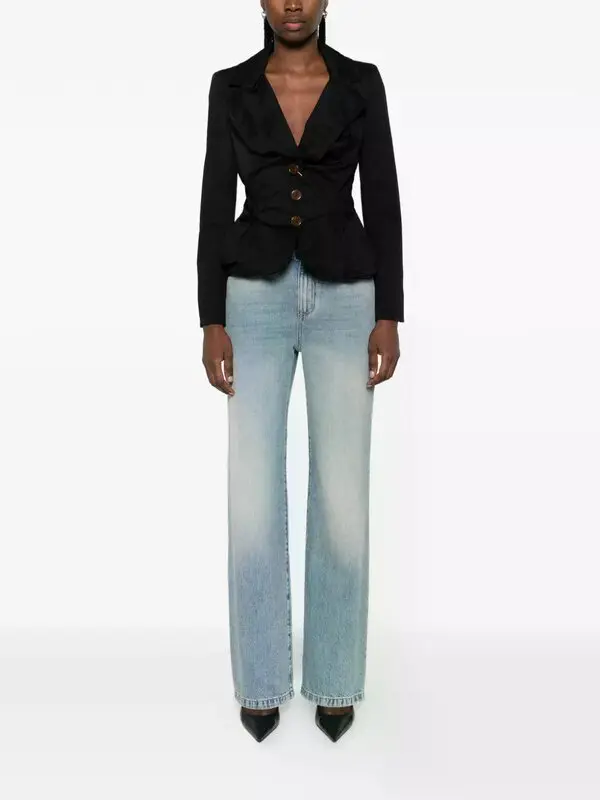 Alexander McQueen Straight-leg Cotton Jeans - Blue