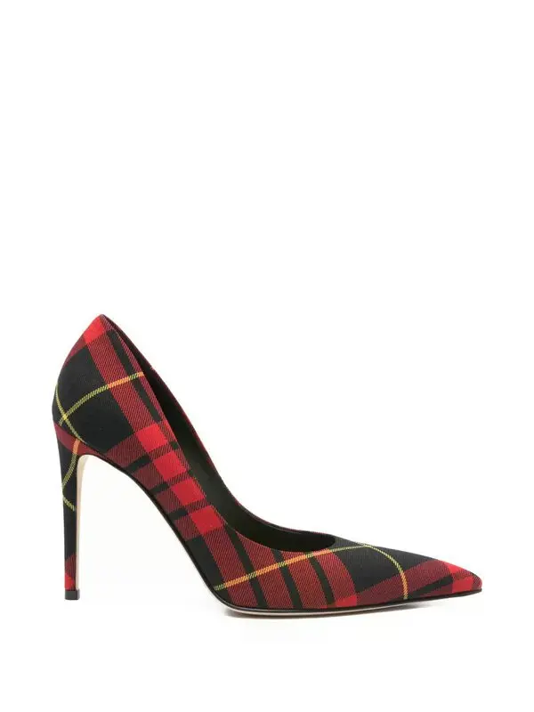 Alexander McQueen Skull Tartan-pattern Heeled Pumps