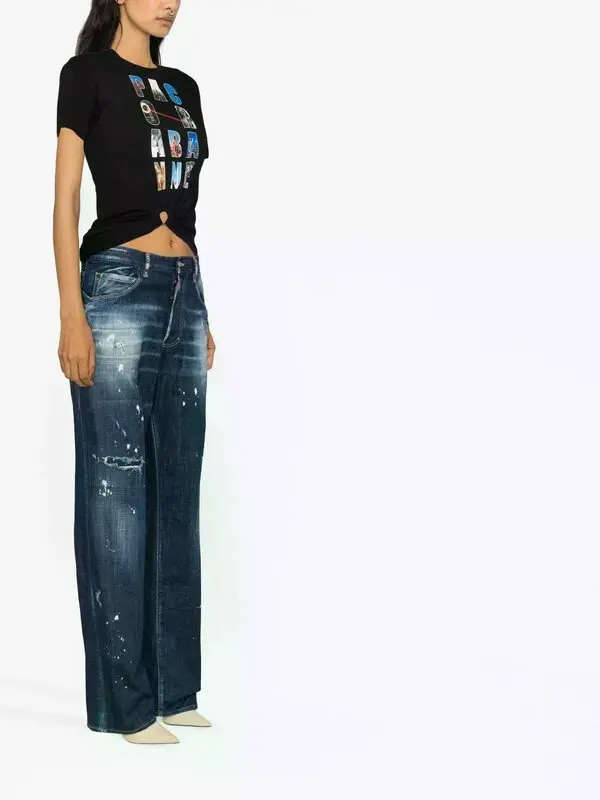 Dsquared2 Distressed-effect Straight-leg Jeans
