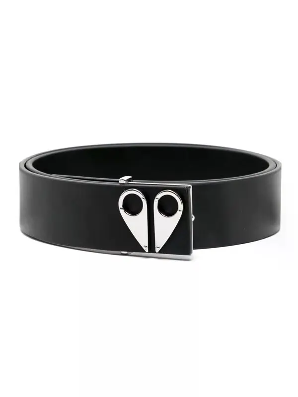 Moose Knuckles Icon Leather Belt - Black