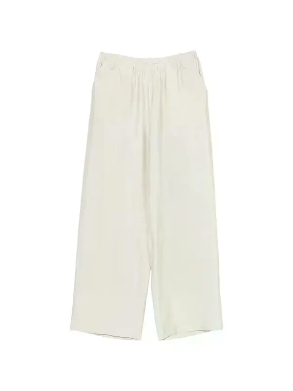 ALYSI Elasticated-waistband Wide Leg Trousers - Neutrals