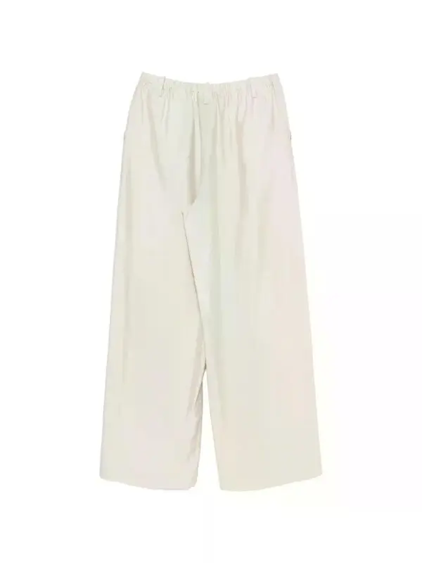 ALYSI Elasticated-waistband Wide Leg Trousers - Neutrals
