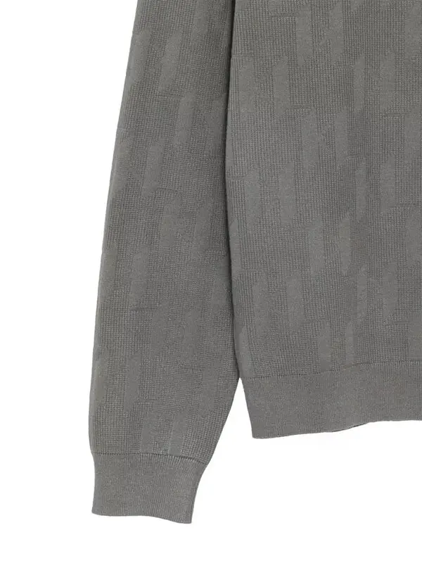 Karl Lagerfeld Monogram Zipped Sweater