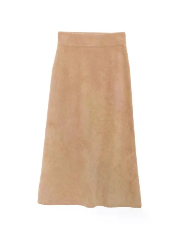 LISA YANG Asta Elasticated-waistband Midi Skirt - Neutrals